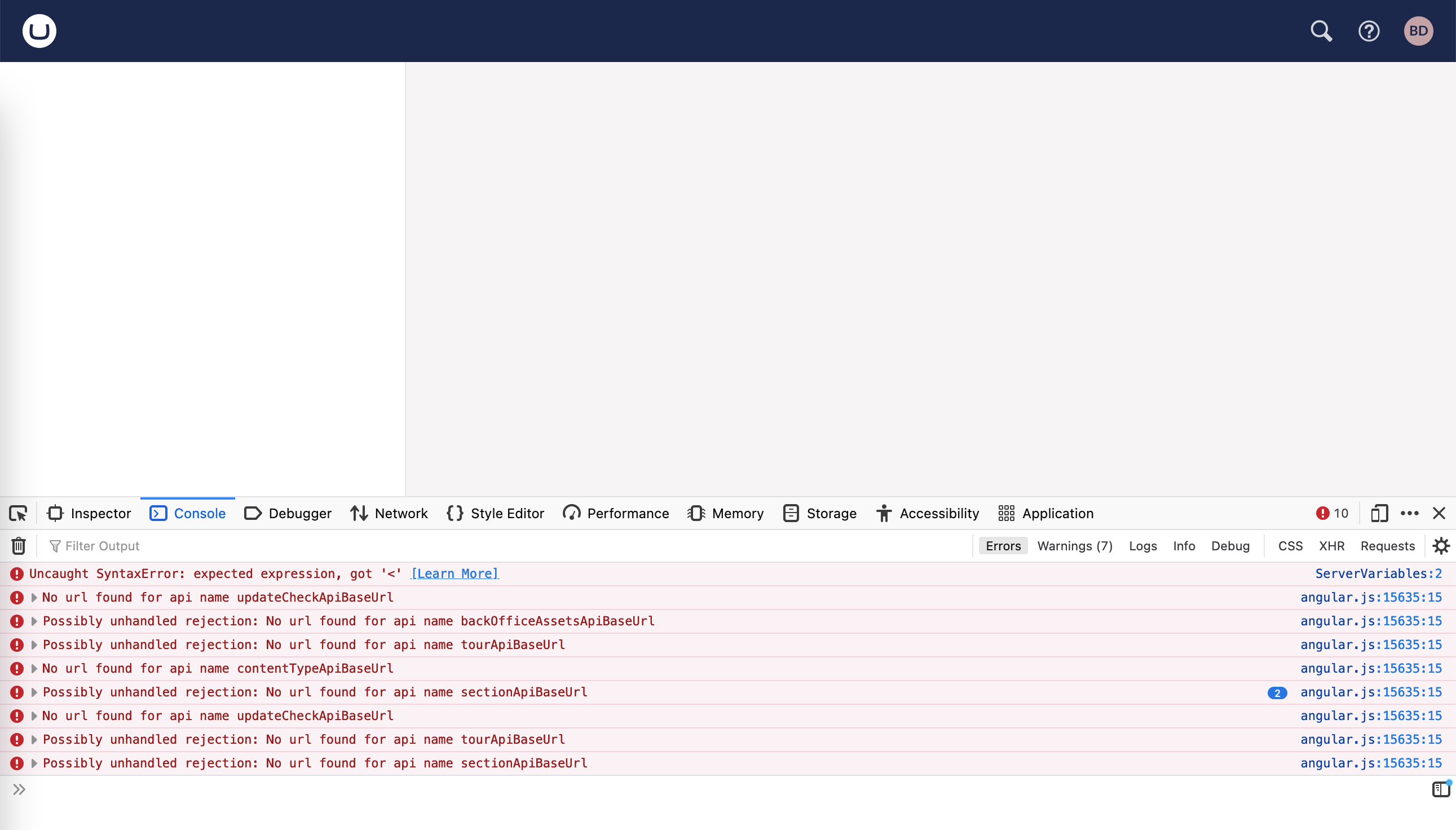 Backoffice JavaScript errors in Firefox only · Issue #12401 · umbraco/Umbraco-CMS · GitHub