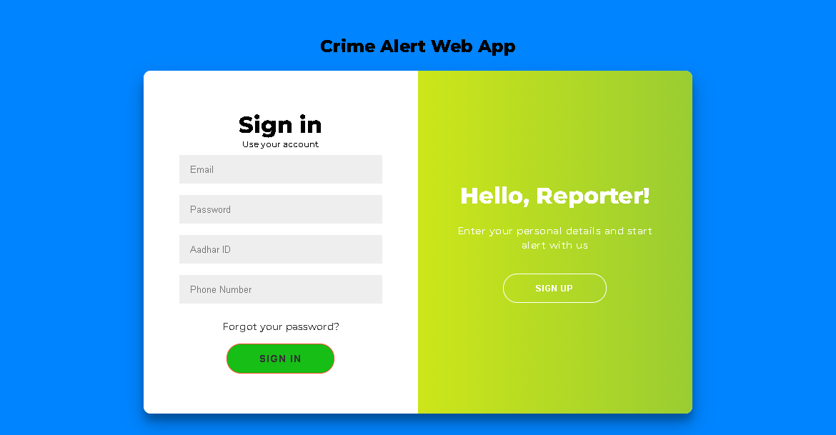 GitHub - CrimeAlertWebApp/CrimeAlert: Alerts users about crimes ...