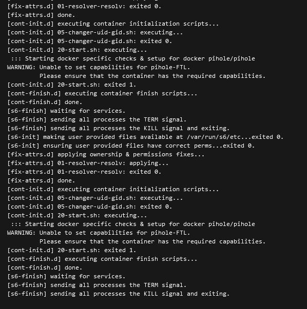 dnsmasq: process is missing required capability NET_ADMIN · Issue #1026 · pi-hole/docker-pi-hole ...