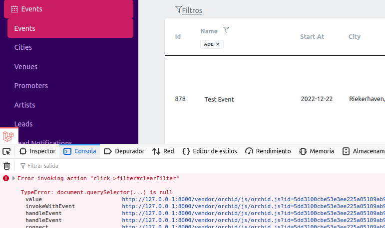 Error not removing column filter from the second time onwards when you press X · Issue #2589 ...