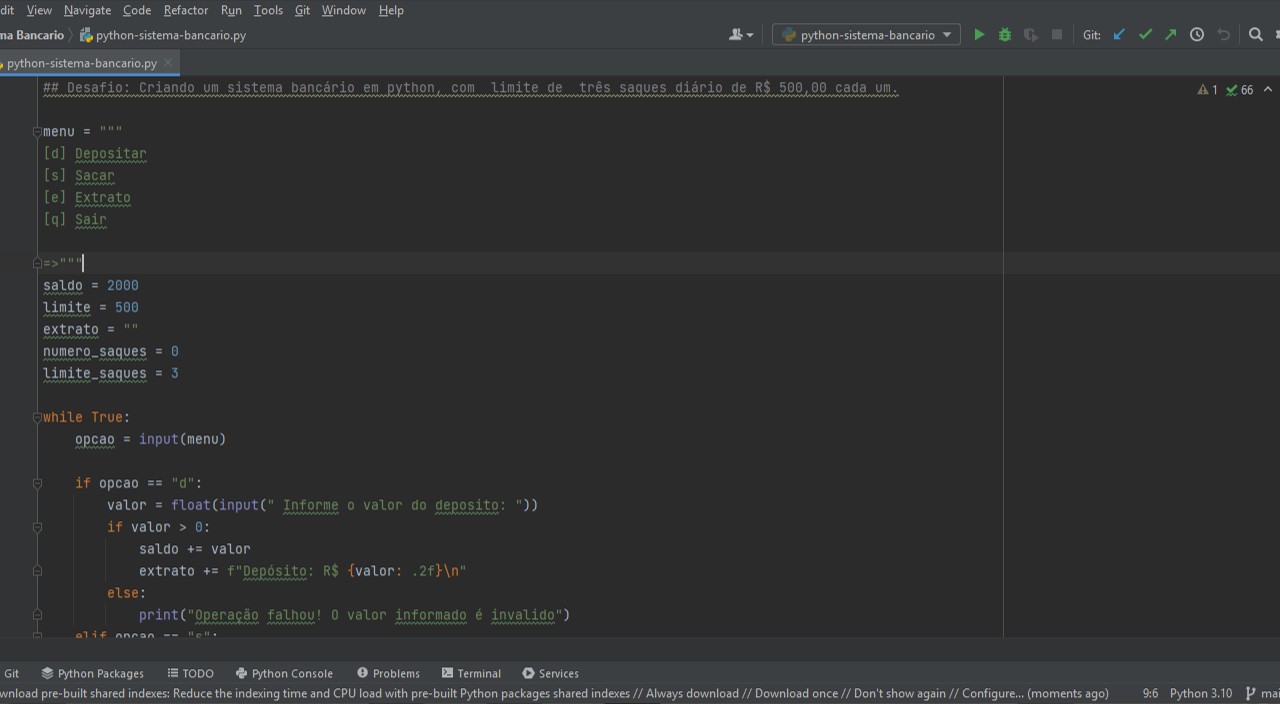 Github Suellendiasspython Sistema Bancario Desafio Criando Um Sistema Bancário Em Python
