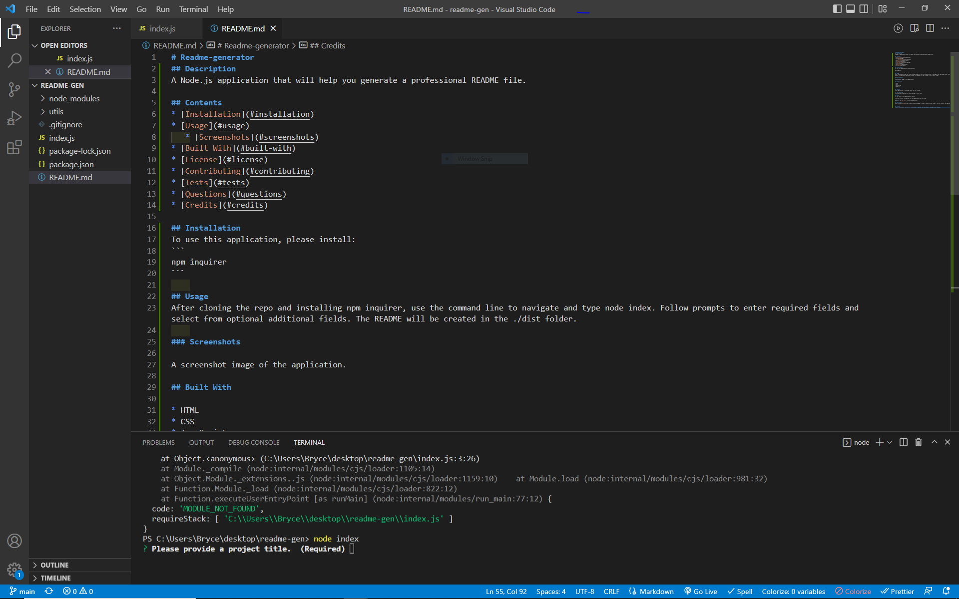 GitHub - BPoole83/pro-readMe-generator