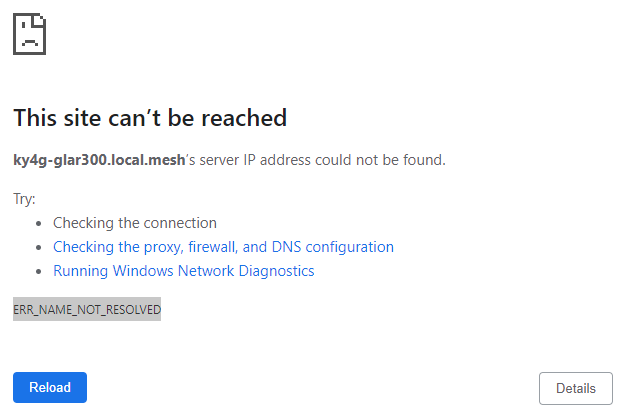 ERR_NAME_NOT_RESOLVED when using GL-inet AR-300Ms · Issue #748 · aredn/aredn · GitHub