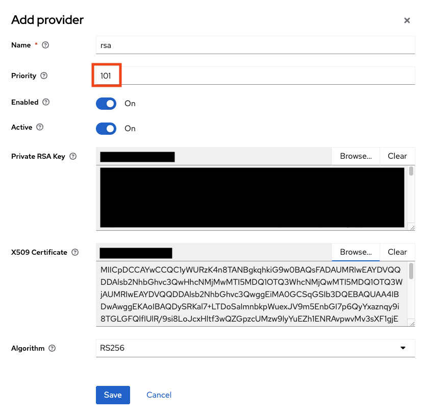 Priority Not Sent To Server When Adding New Rsa Key Provider · Issue 19155 · Keycloakkeycloak 
