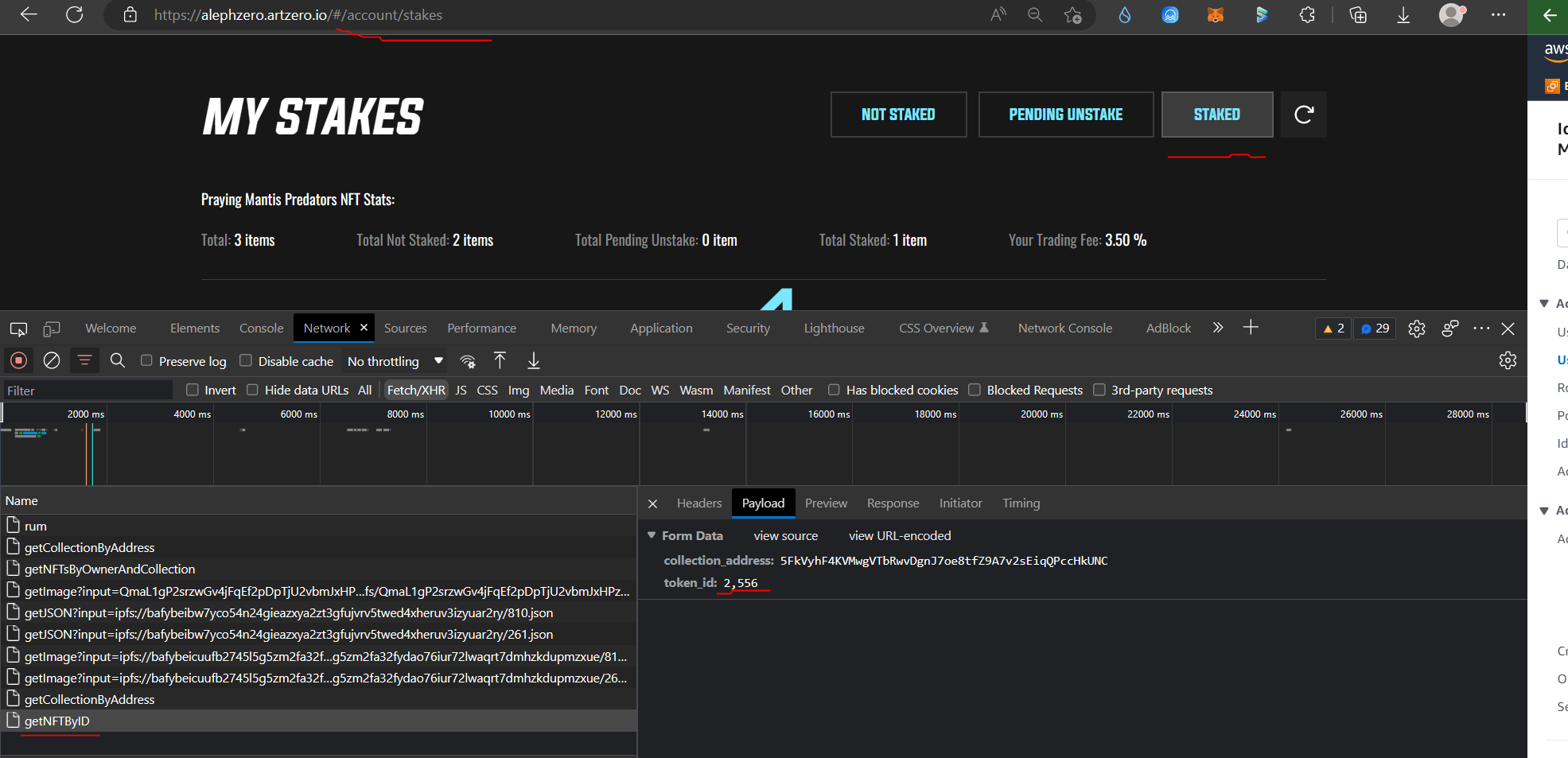 Don't show NFT in staked · Issue #209 · ArtZero-io/frontend-react · GitHub