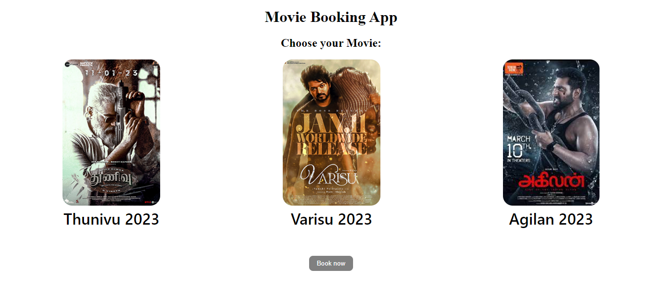 GitHub - arasuramanan/Movie_Booking: book my show clone