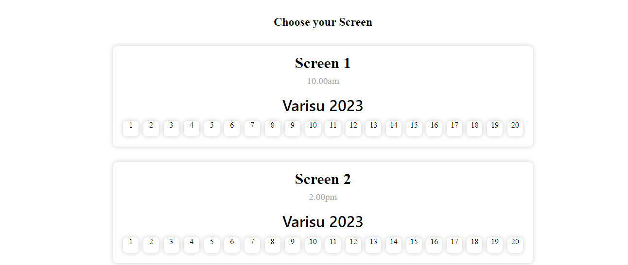 GitHub - arasuramanan/Movie_Booking: book my show clone