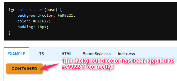 IgbButton - the styling of "background-color" has not been applied. · Issue #436 · IgniteUI ...