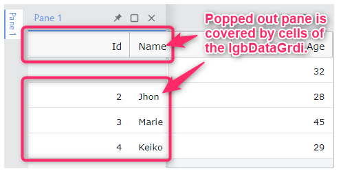 IgbDockManager & IgbDataGrid - UI parts of DockManager are hidden by overwrapped DataGrid ...