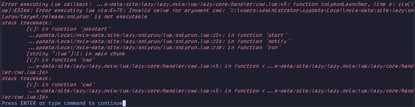 Error while running the code · Issue #904 · ayamir/nvimdots · GitHub