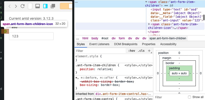 表单 hasFeedback 图标位置在窗口大小改变后位置错误 · Issue #14378 · ant-design/ant-design ...