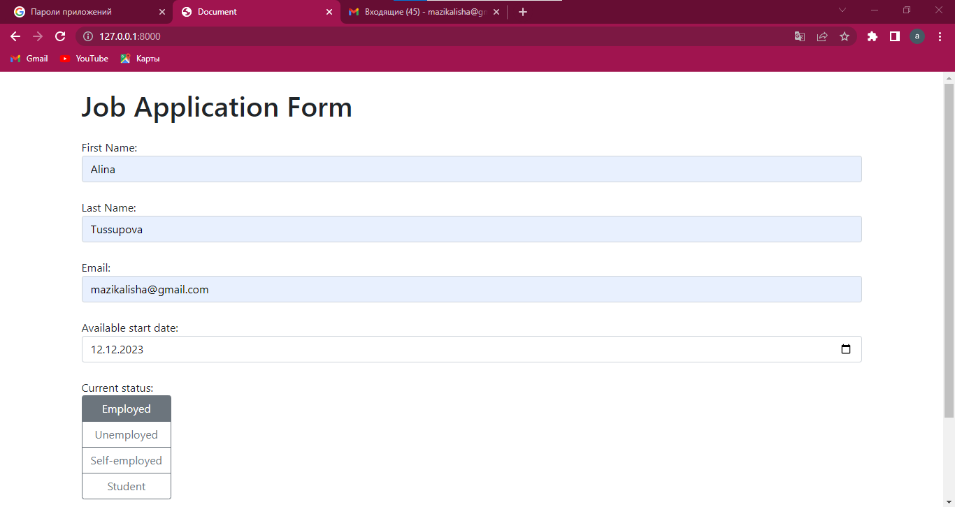 GitHub - alinatussupova/django_job_form_application: Job Form Application, using Django.