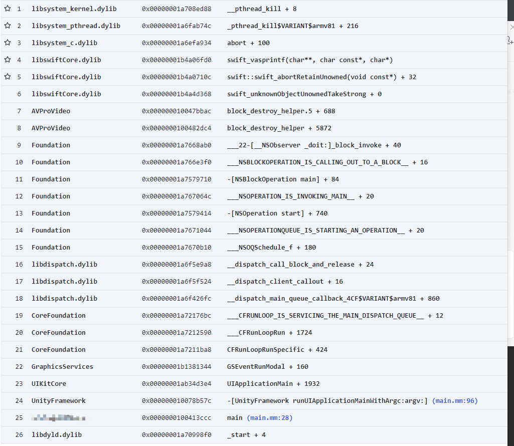 Crash on iOS block_destroy_helper · Issue #1625 · RenderHeads/UnityPlugin-AVProVideo · GitHub