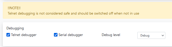 Unit starts with debugging enabled · Issue #109 · UtilitechAS/amsreader-firmware · GitHub