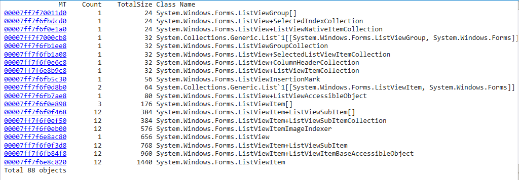 Listview Accessible Objects Are Leaking In Memory · Issue 7385 · Dotnet Winforms · Github