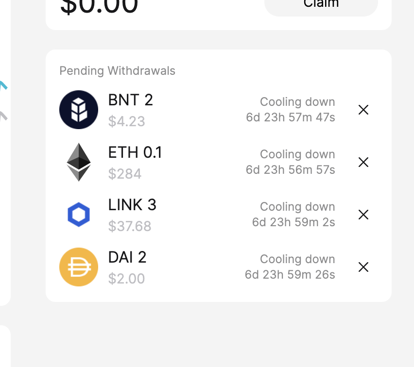 Pending Withdrawals order is changing when canceling a withdrawal ...