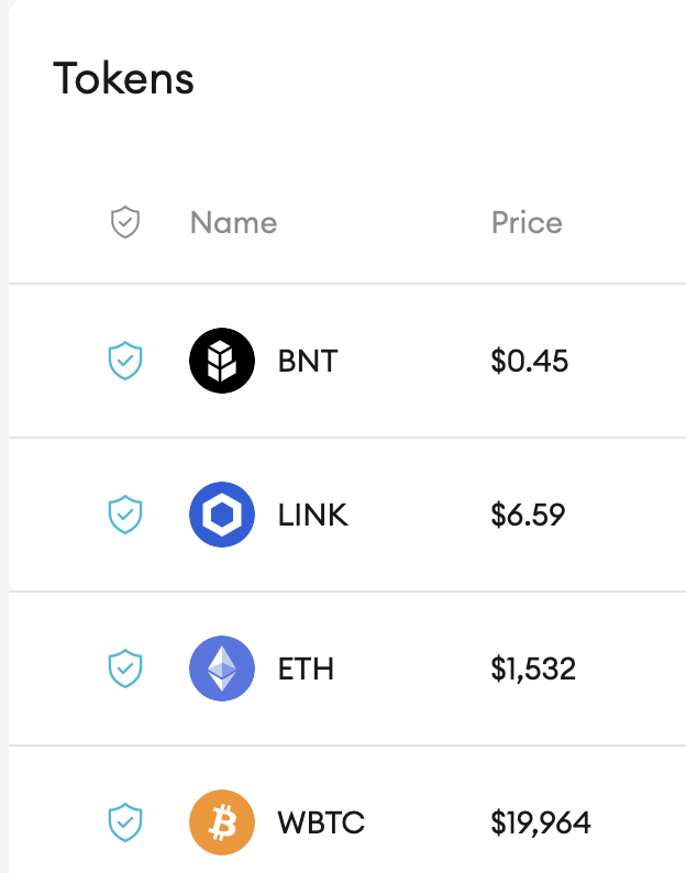 Bug Il Protection Icon Is Still Shown On The Token List Page · Issue 659 · Bancorprotocol