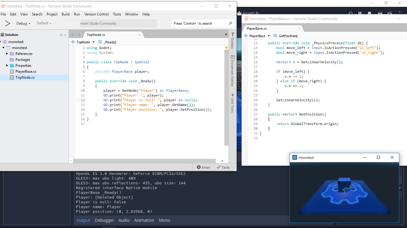 Mono: GetNode() yields "Deleted object" · Issue #11931 · godotengine/godot · GitHub