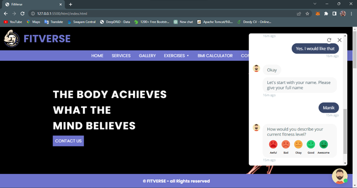 GitHub - manik-18/FitVerse: Empower your fitness journey with our all-in-one website featuring ...