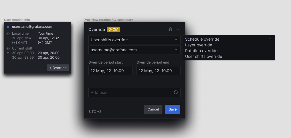 Allow users to make shift overrides which affect schedule only on user's shift-level · Issue ...