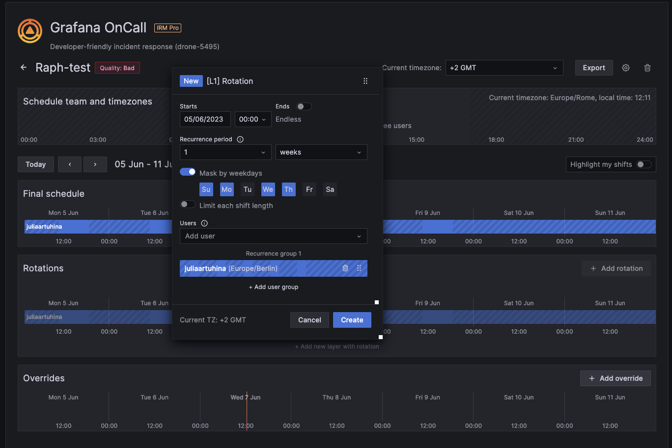 Pre-release schedule v2 bug collection · Issue #2118 · grafana/oncall ... Pre-release schedule v2 bug collection · Issue #2118 · grafana/oncall ...