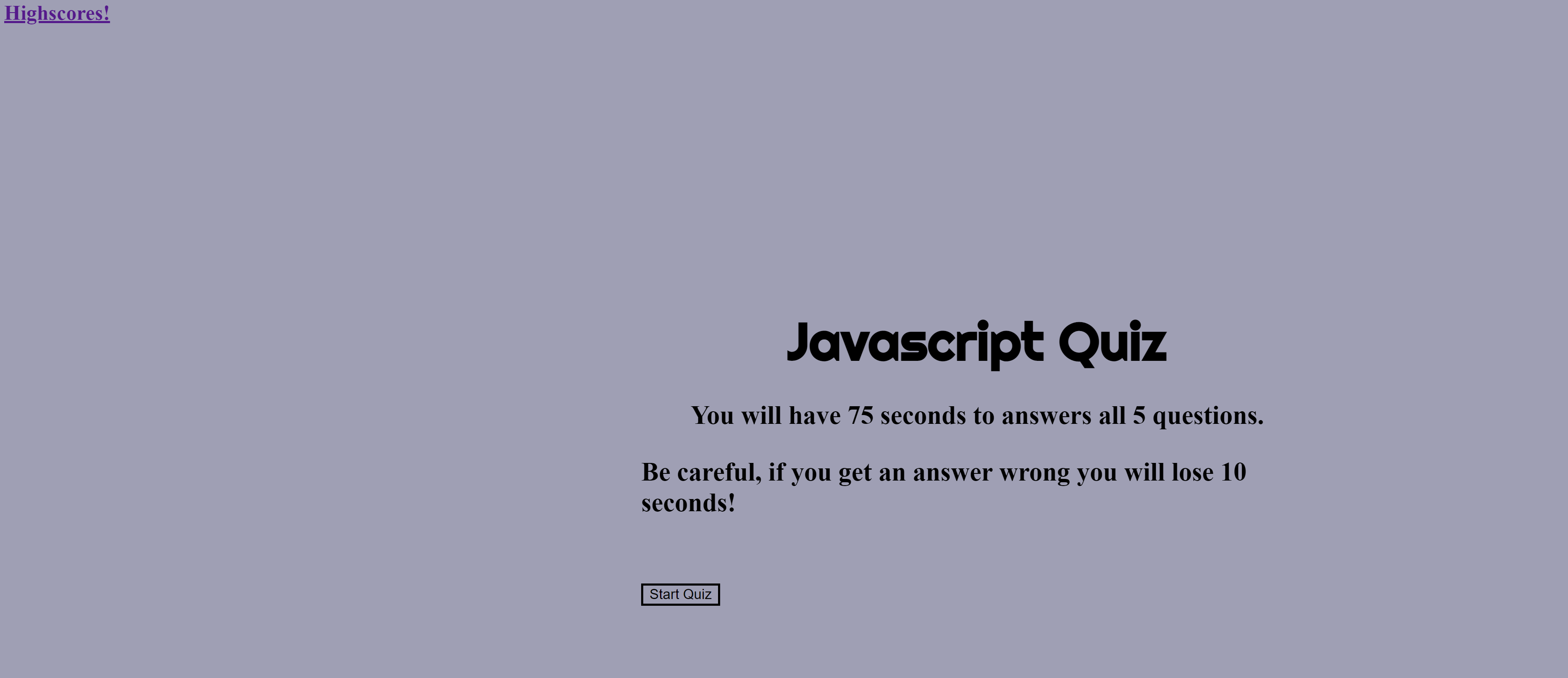 GitHub - jerilynwise/code-quiz