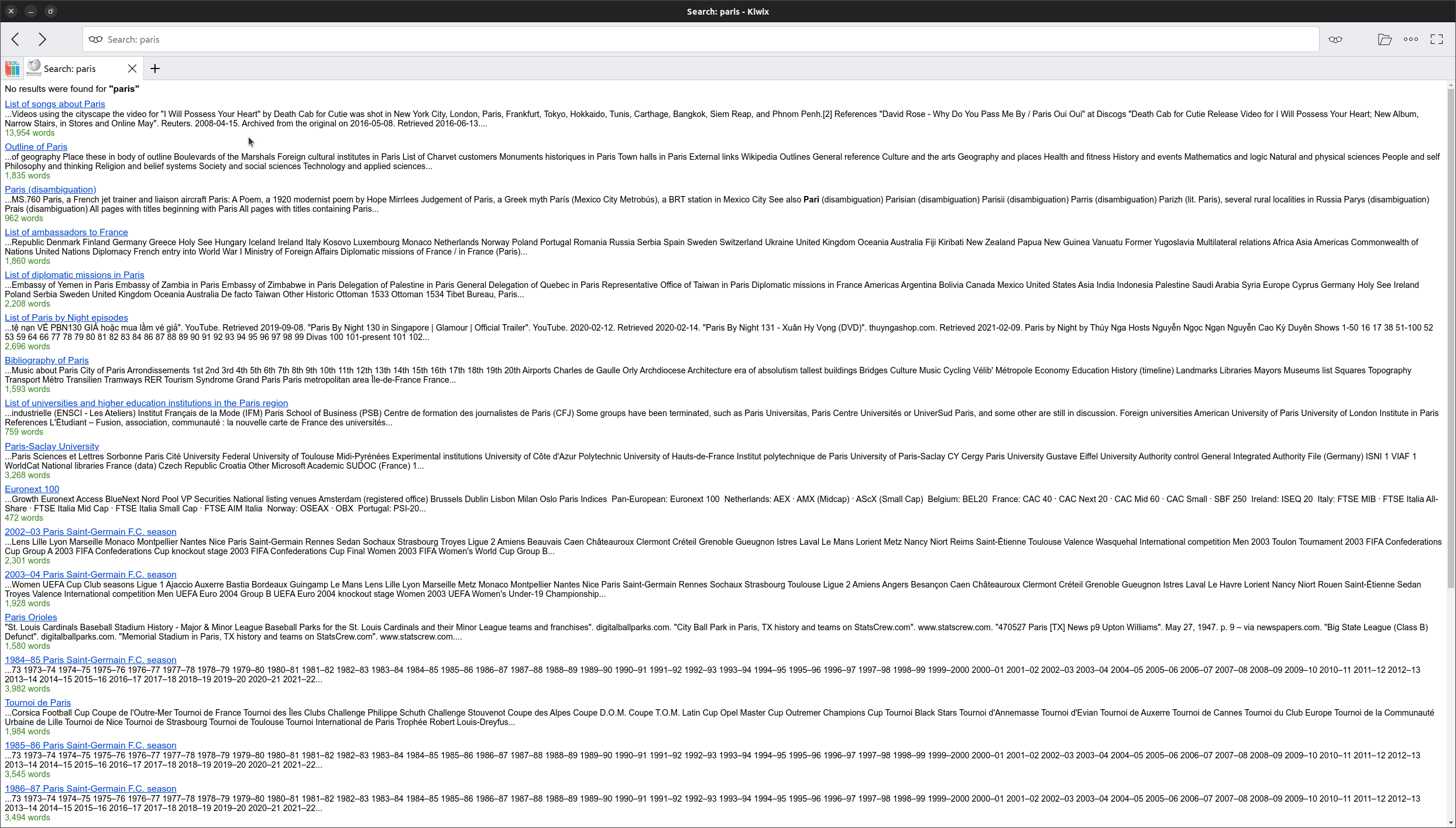 Kiwix-desktop/libkiwix cutting-edge have fulltext results broken links · Issue #889 · kiwix ...