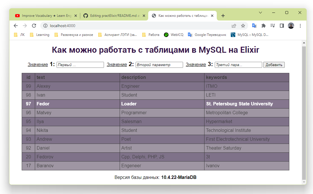 Github Alex1543practelixir Как можно работать с таблицами в Mysql на Elixir 5040
