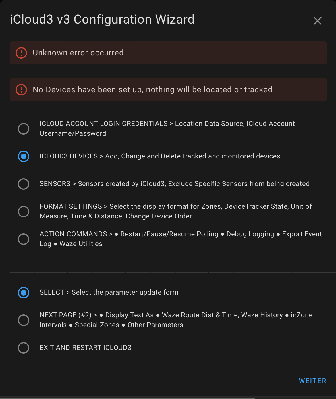 'Unknown error occurred' when trying to add a device with configuration wizard · Issue #123 ...