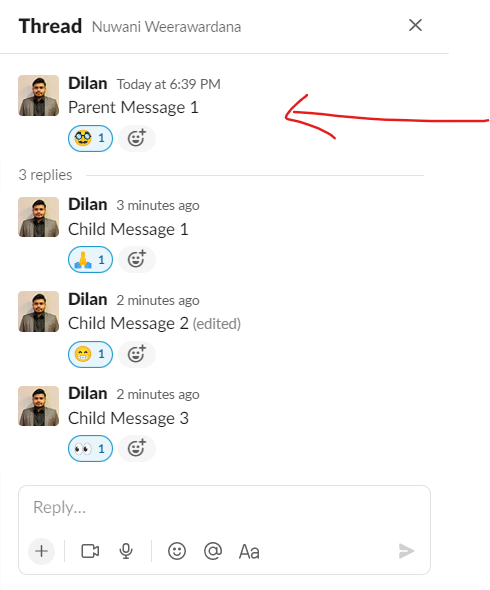Bug Slack New Reaction Added Instant Sends Incorrect Message If The Reaction Is Added In A 