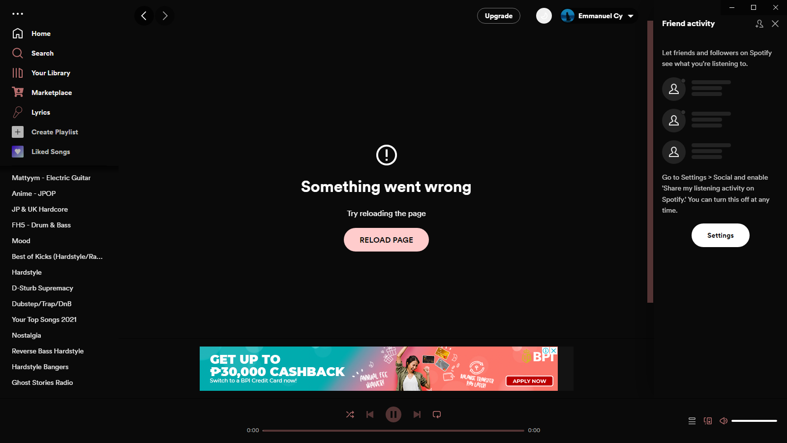 Marketplace "Something Went Wrong. Try reloading the page" · Issue #378 · spicetify/marketplace ...