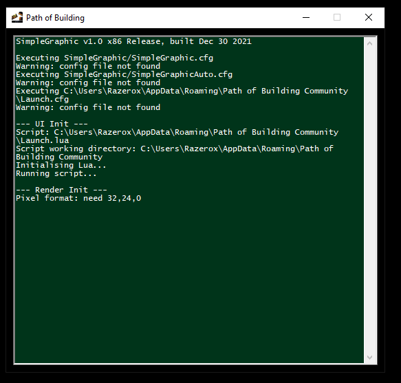 Problem Startup · Issue #4900 · PathOfBuildingCommunity/PathOfBuilding ...