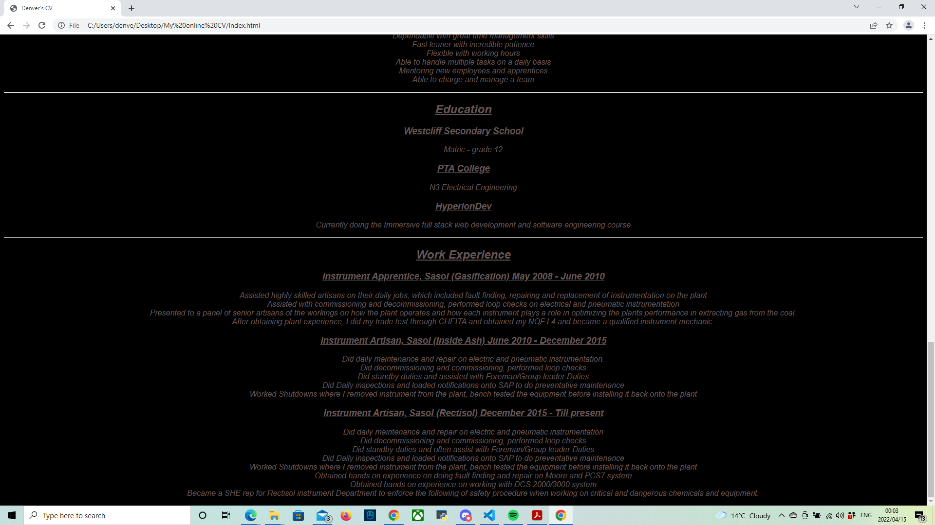 GitHub - DenverN108/MyCV: MyCV