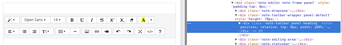 Is there a way to set toolbar top value? · Issue #2697 · summernote/summernote · GitHub