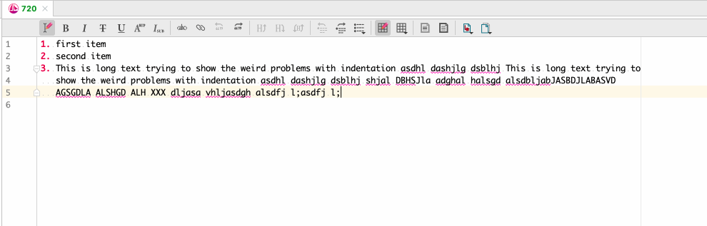 Indentation in a numbered list 'flickers' when typing and deleting text · Issue #720 · vsch/idea ...