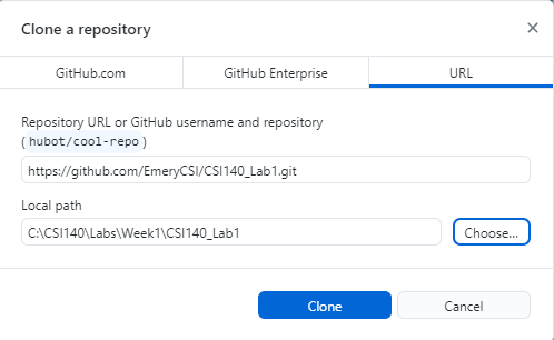 GitHub - EmeryCSI/CSI140_Lab1