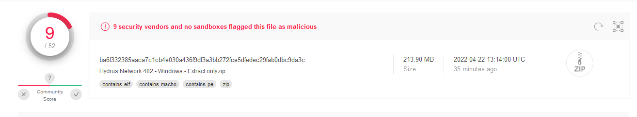 Version 482 flagged as malware by lots of AVs · Issue #1127 · hydrusnetwork/hydrus · GitHub