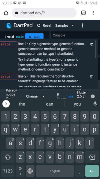 Improve Playgrounds Layout On Mobile · Issue 1396 · Dart Langdart Pad · Github