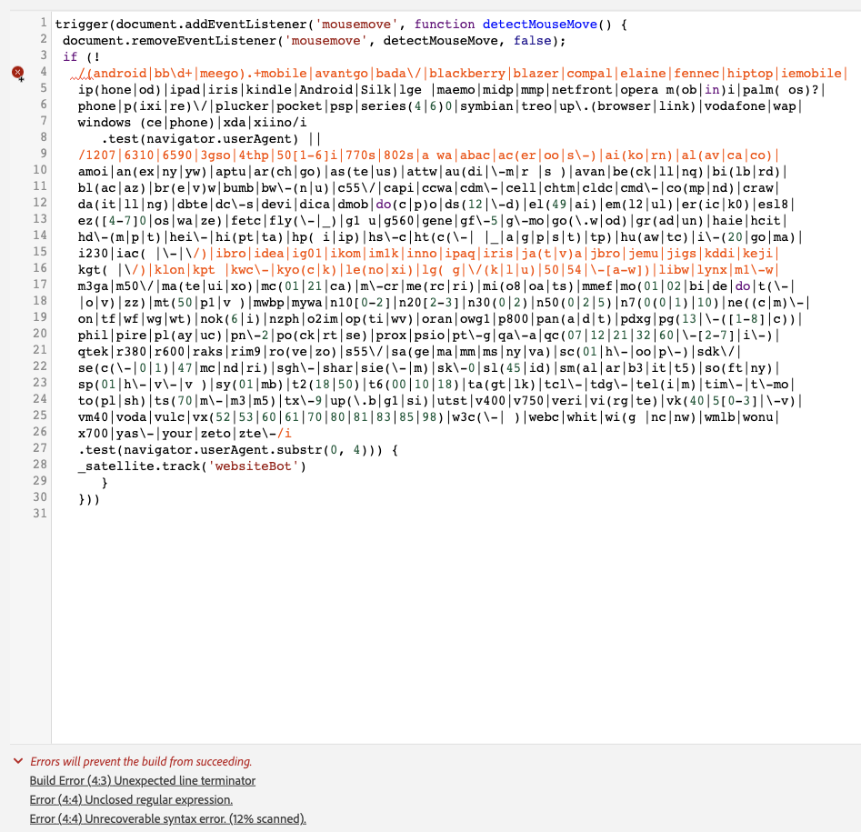 JavaScript Issue with websiteBot Custom Code · Issue #224 · AdobeDocs/analytics.en · GitHub