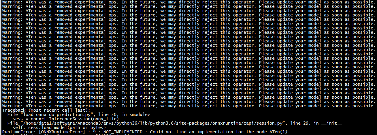 RuntimeError: [ONNXRuntimeError] : 9 : NOT_IMPLEMENTED : Could not find an implementation for ...