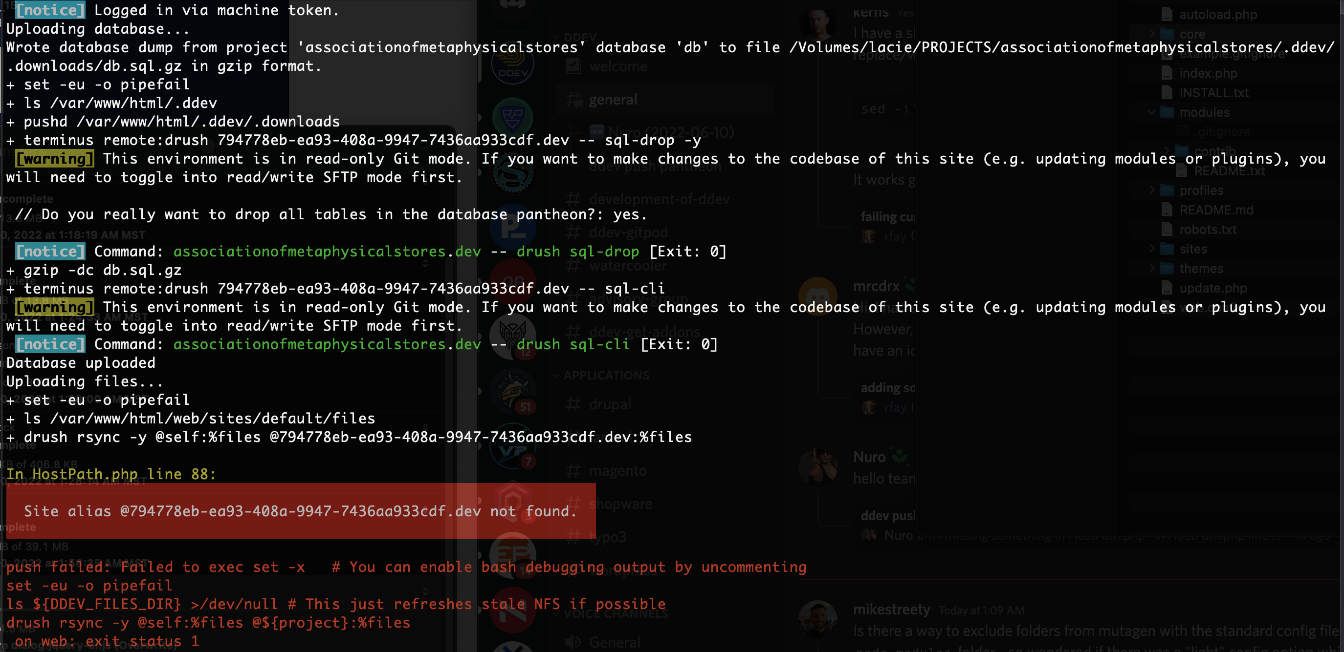 ddev push pantheon is not working · Issue #3905 · ddev/ddev · GitHub