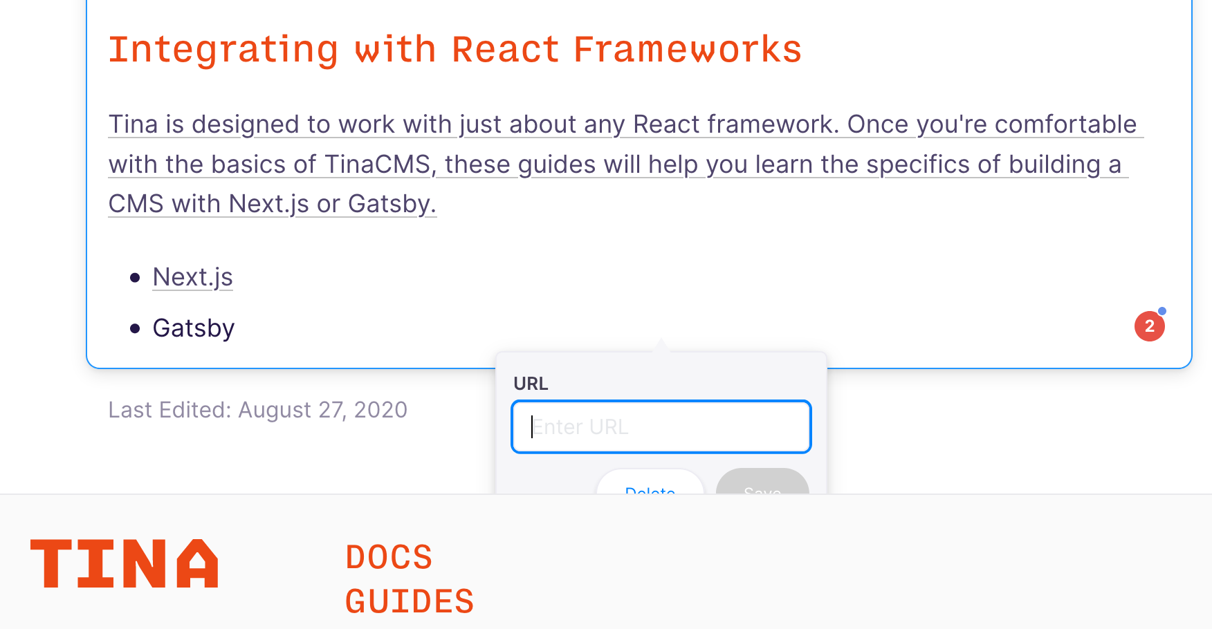 Link modal position · Issue #1556 · tinacms/tinacms · GitHub