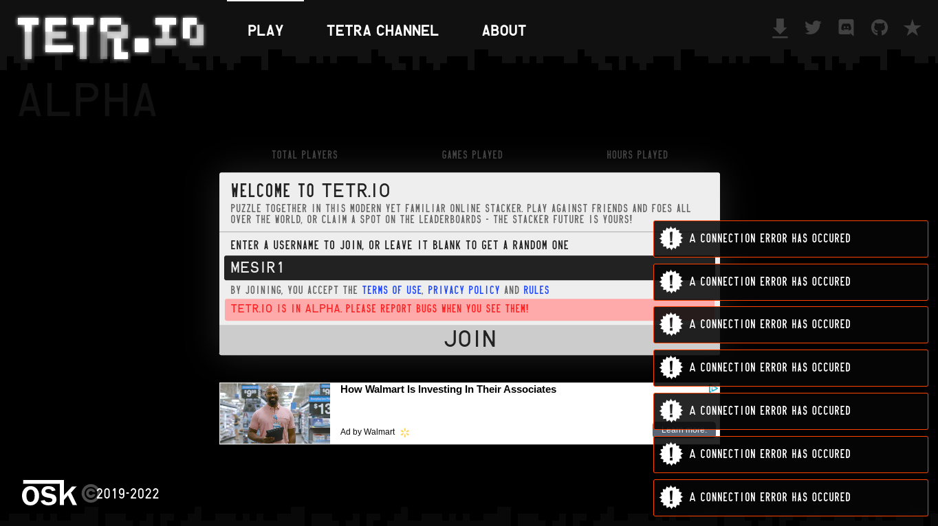 Unable to log in due to an connection error · Issue #1067 · tetrio/issues · GitHub