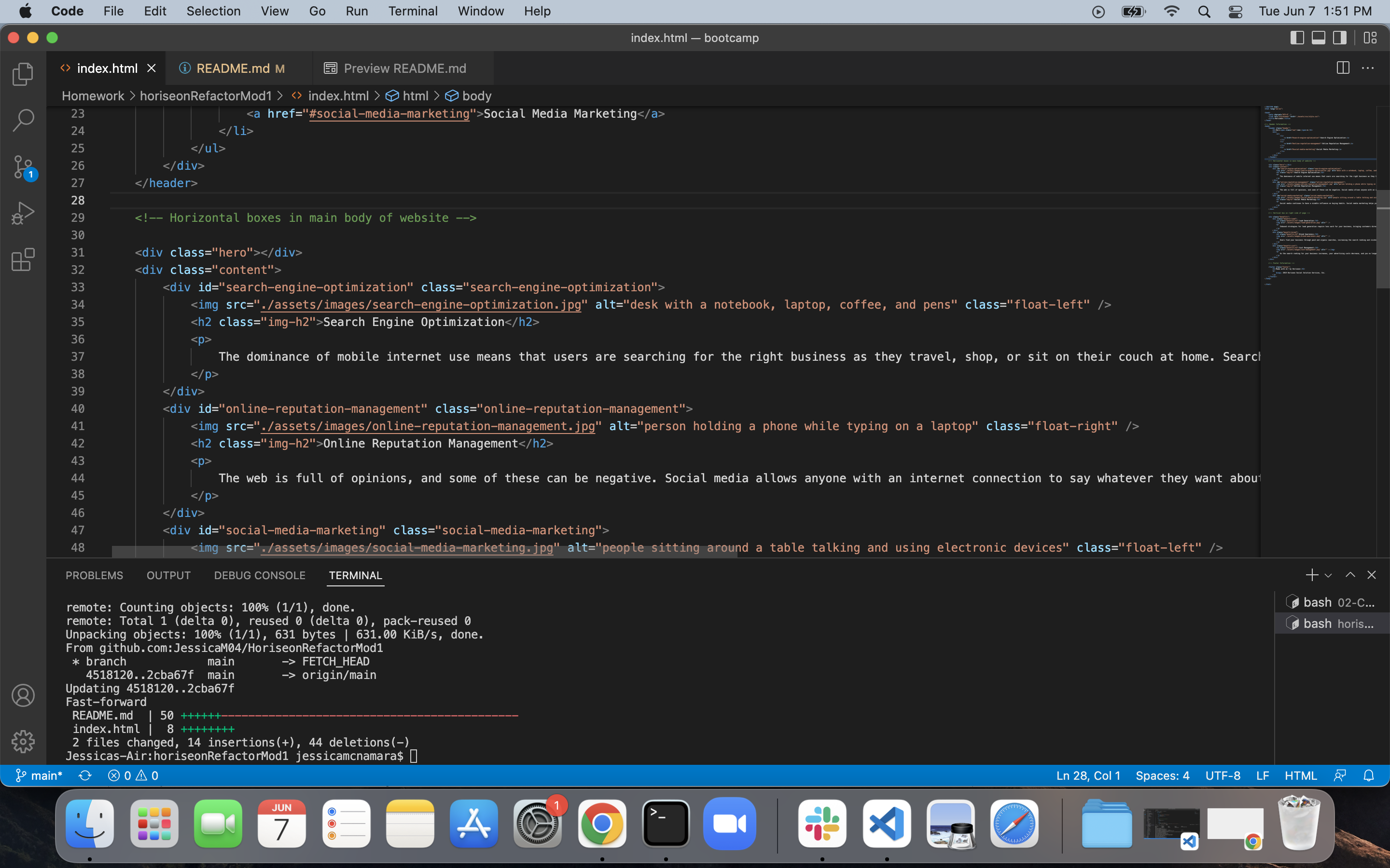 GitHub - JessicaM04/horiseonRefactorMod1: Module 1 Challenge - Horiseon Website Refactoring ...