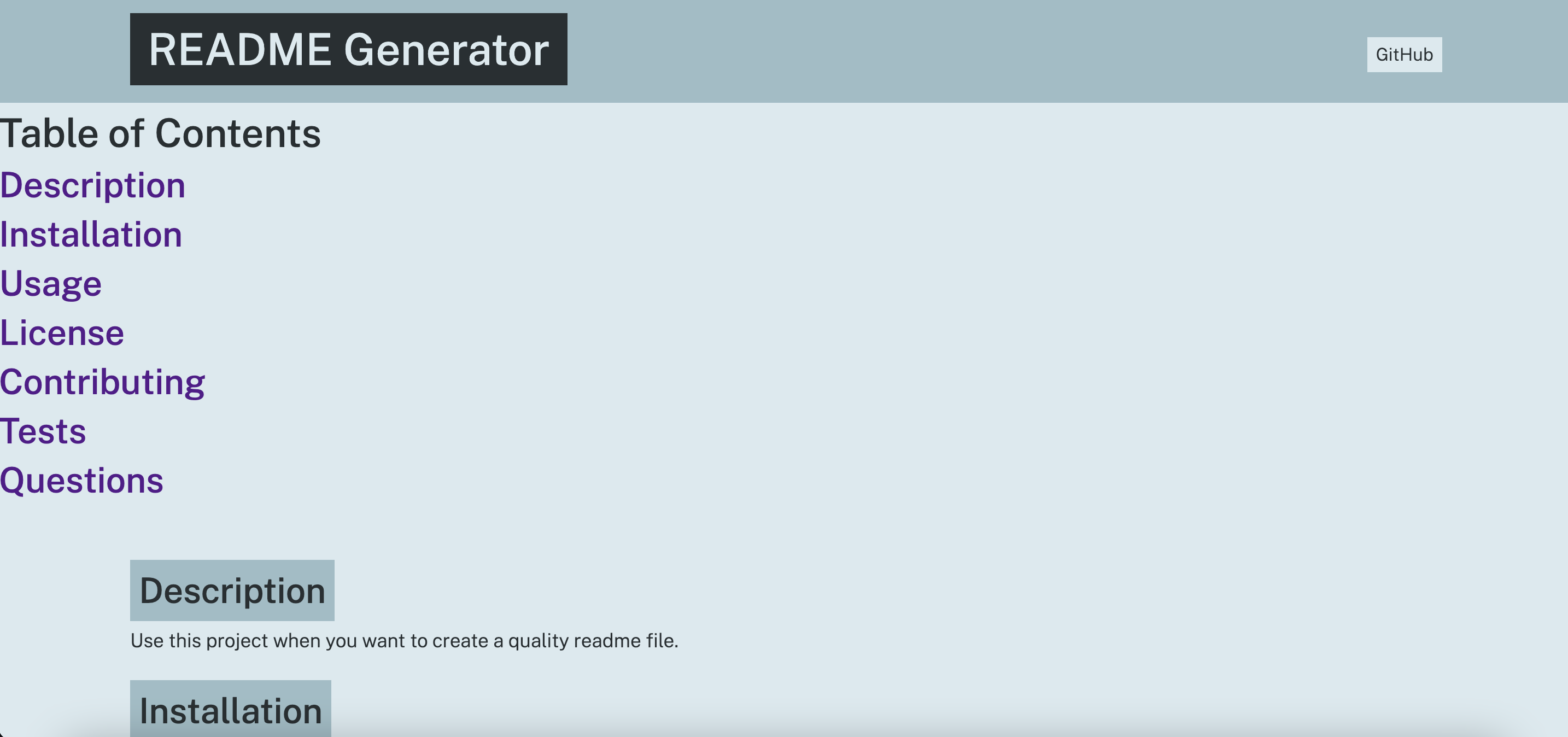 GitHub - JessicaM04/README-generator