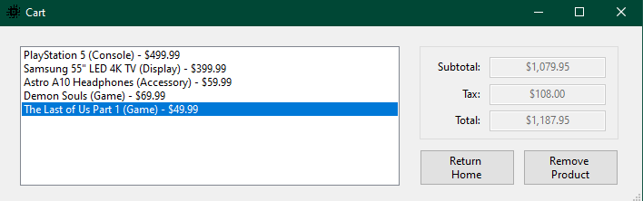 GitHub - MistySunMew/ElectronicsStorePOS: This is a class project WinForms application which ...