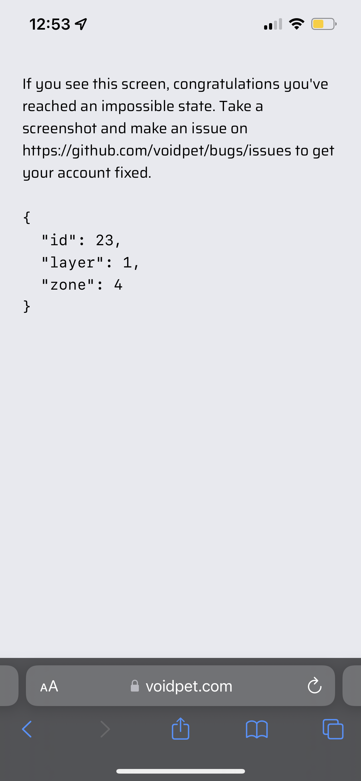 Impossible state? · Issue #205 · voidpet/bugs · GitHub
