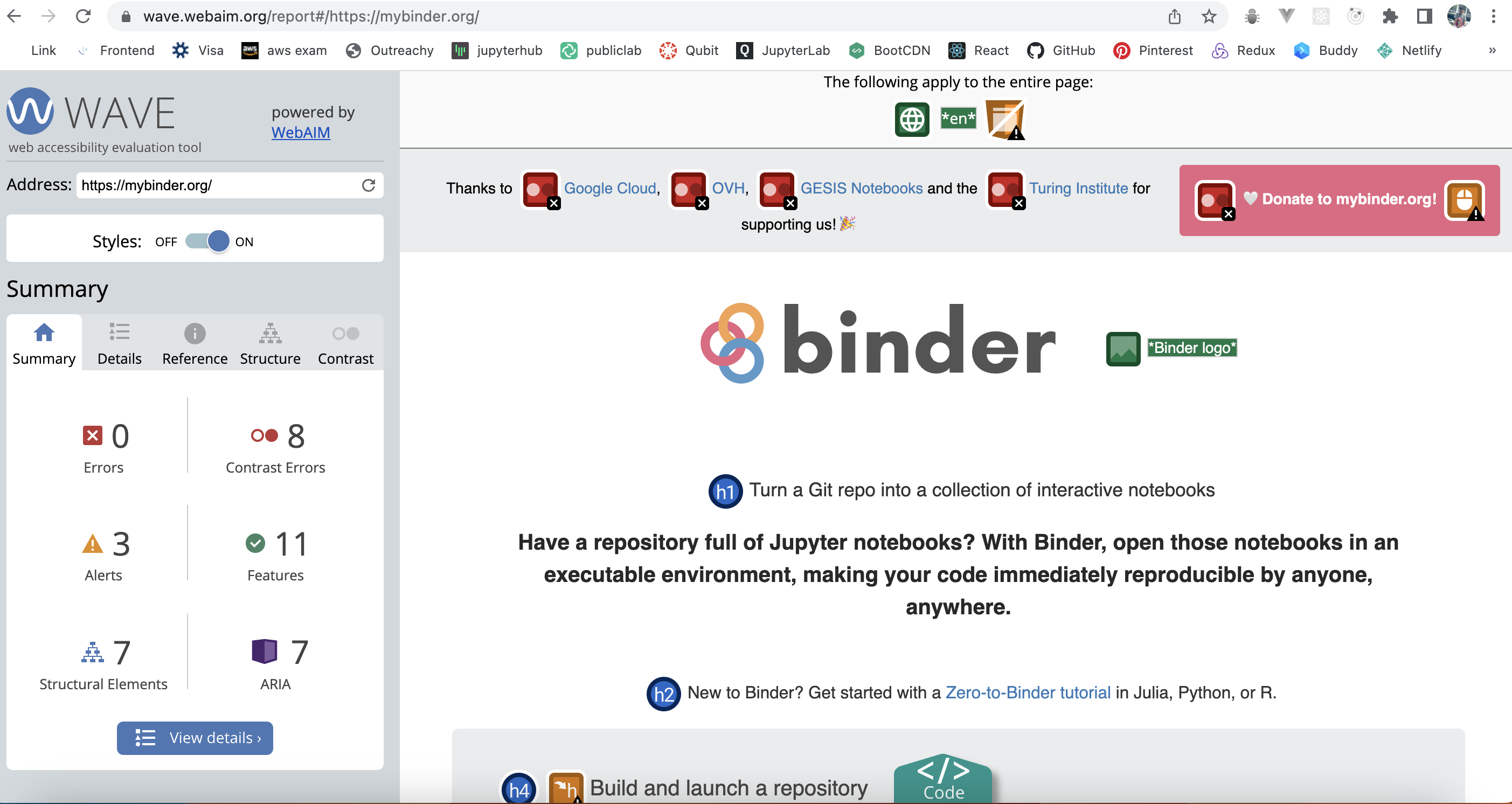 Accessibility: Evaluate and Improve Accessibility of mybinder.org · Issue #131 · jupyterhub ...