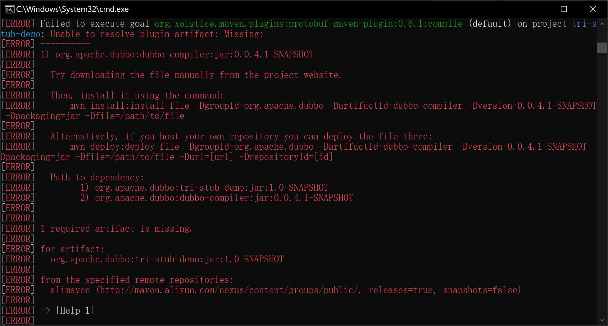 运行mvn Clean Install报错了 · Issue 11124 · Apachedubbo · Githubeoi 7487