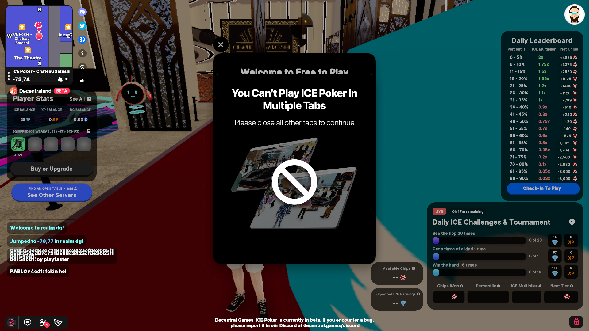 multitab · Issue #404 · decentraland/issues · GitHub
